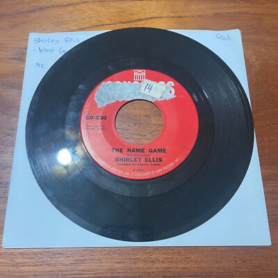 Shirley Ellis 7" The Name Game/Whisper To Me Wind 45 Congress Record ...