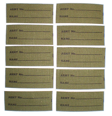 Australian Army Sew in Name Tags Vietnam Era c1960's Pack of 20 NOS | eBay