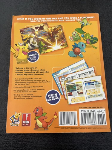 Pokemon Mystery Dungeon Blue & Red Rescue Team Prima Strategy Guide No ...