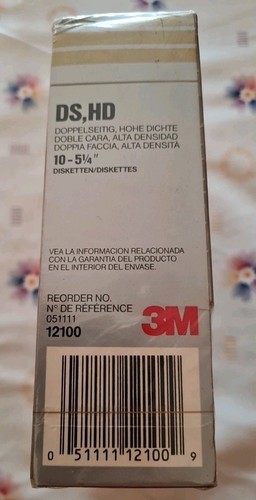 10 + 1 Floppy Disk 3M DS HD 5,25" NOS New Old Stock, never opened. Box ...