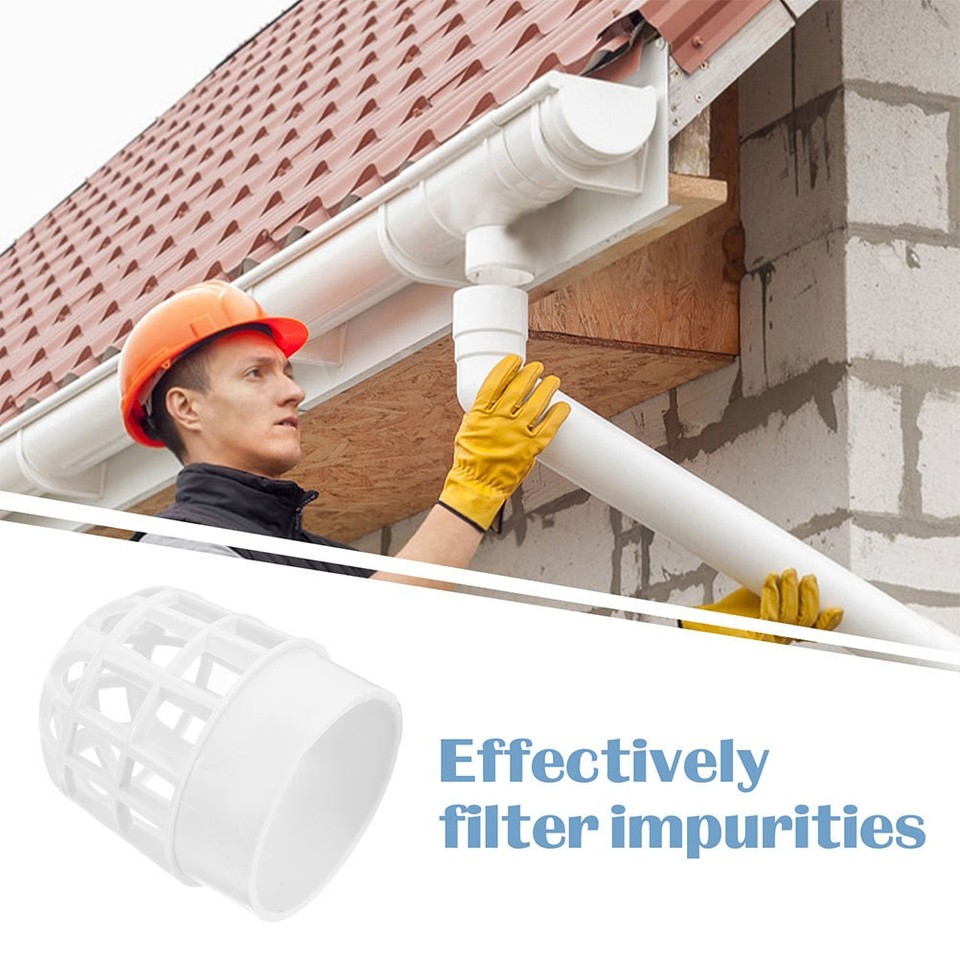 2 PCS Plastic Gutter Protection Splash Guards Downspout Rodent Debris ...