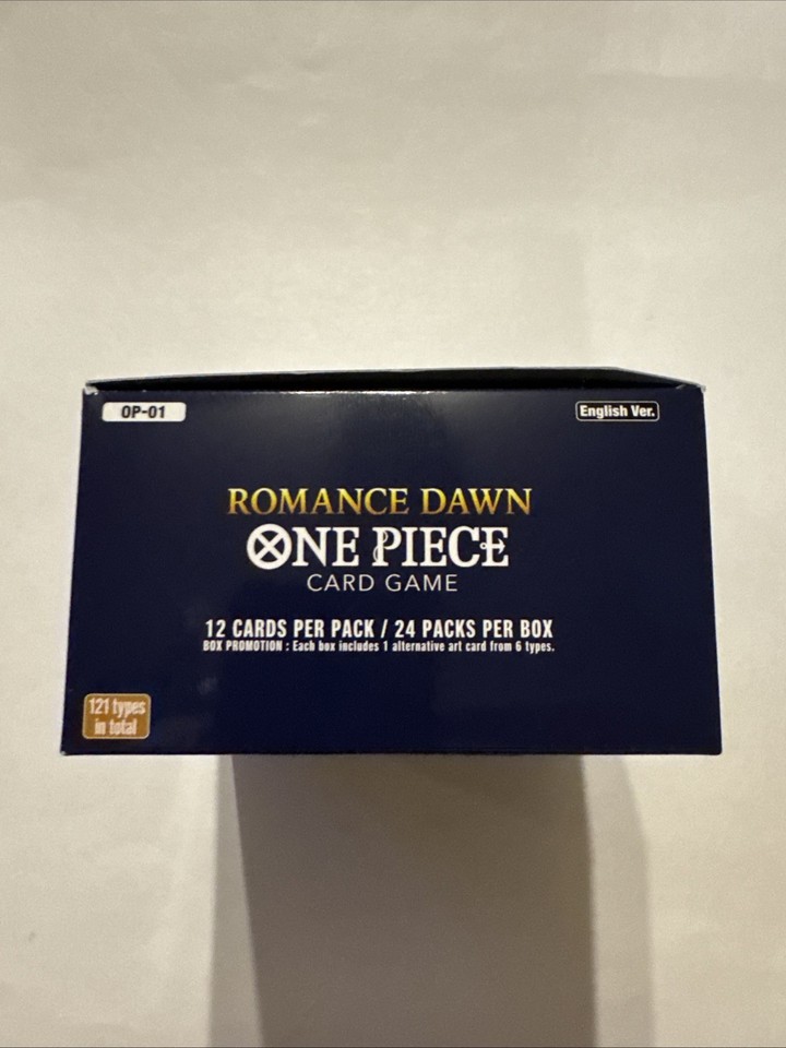 One Piece OP-01 Blue Bottom EMPTY Booster Box ROMANCE DAWN English | eBay