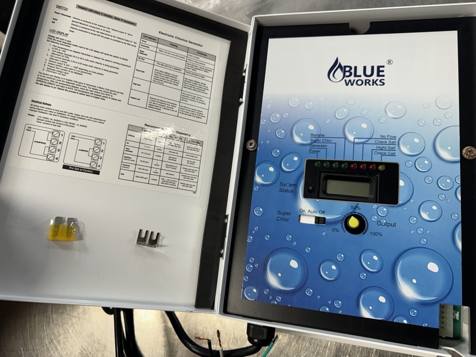 Blue Works Salt System Cell BLH30 BW Pool Chlorinator Brand New Open ...
