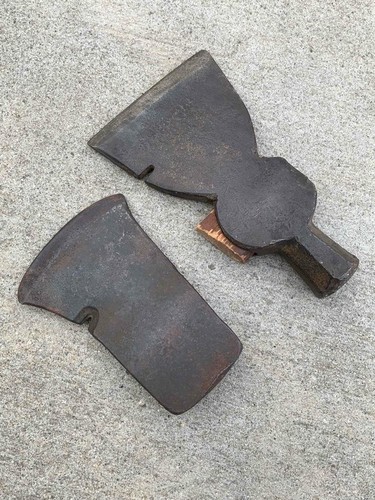 Lot of (2) Vintage Single Bit Axe Hatchet Heads with Nail Pullers | eBay
