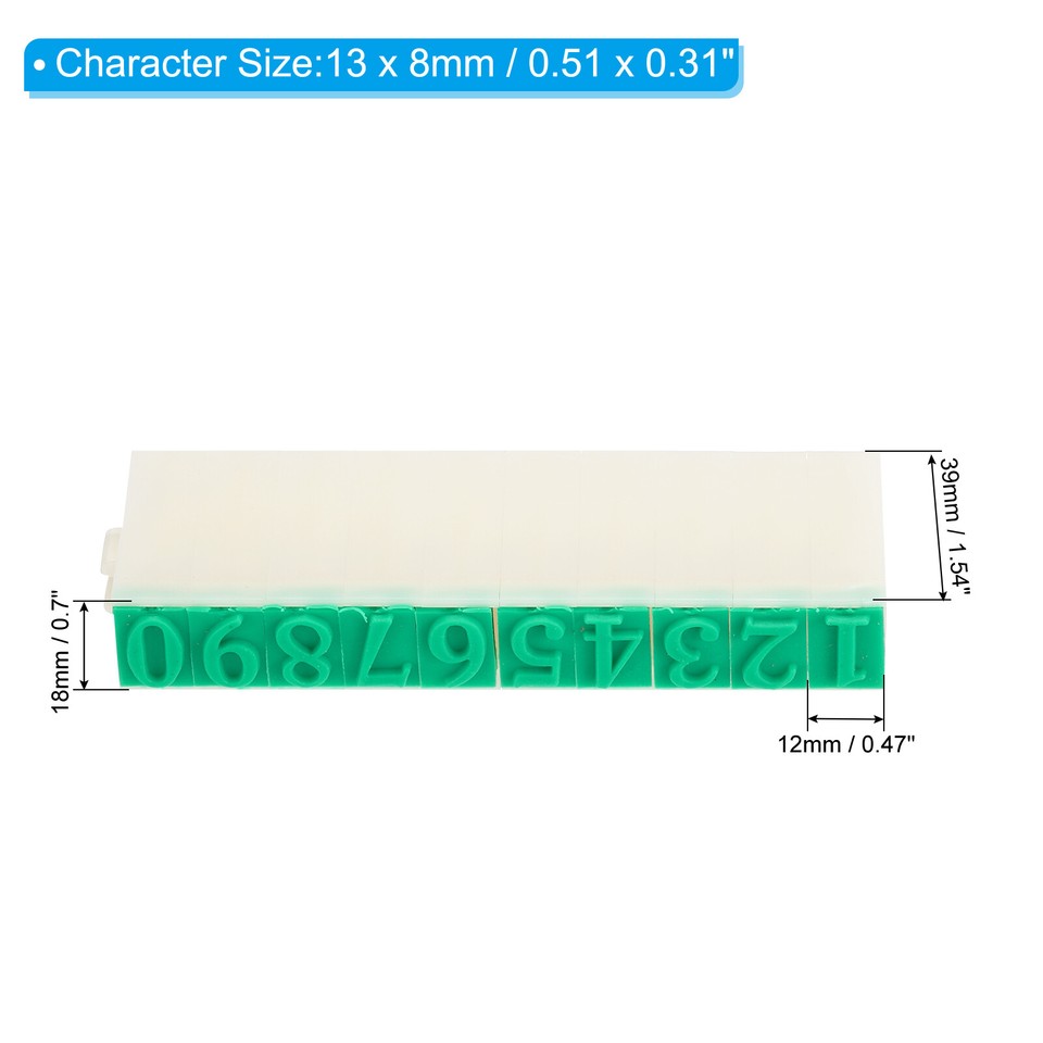 Abnehmbar Nummer Stempeln 2 Set Ziffern 0-9 Nummer Stempel Schriftgröße ...