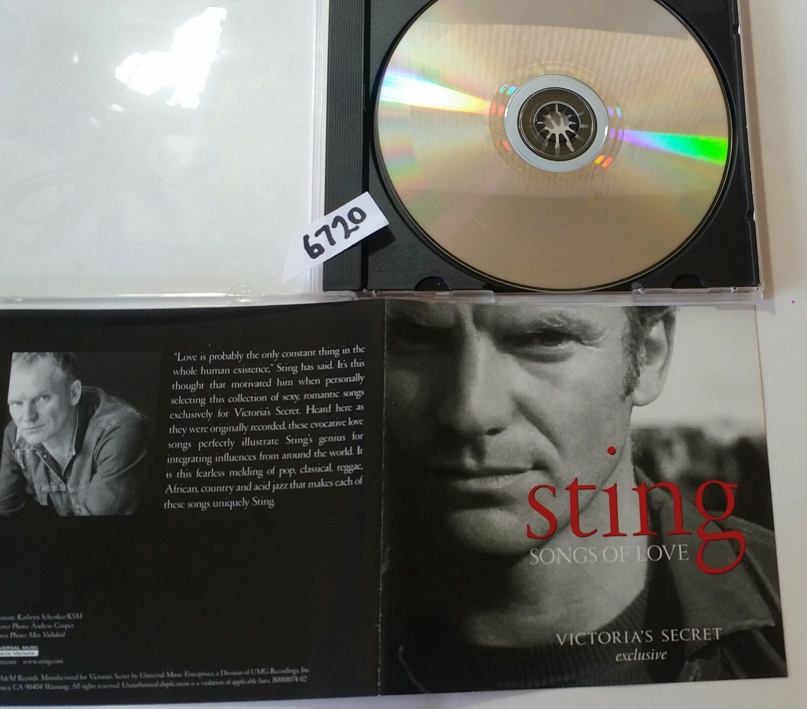 #Sting "Songs of Love" Soft Rock Victoria's Secret Exclusive 2003, A&M ...