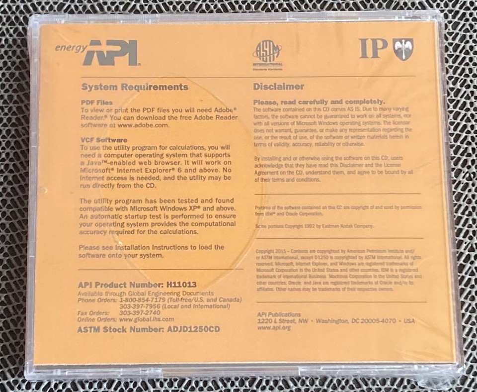 API Temperature and Pressure Volume Correction Factors CD Measurement ...
