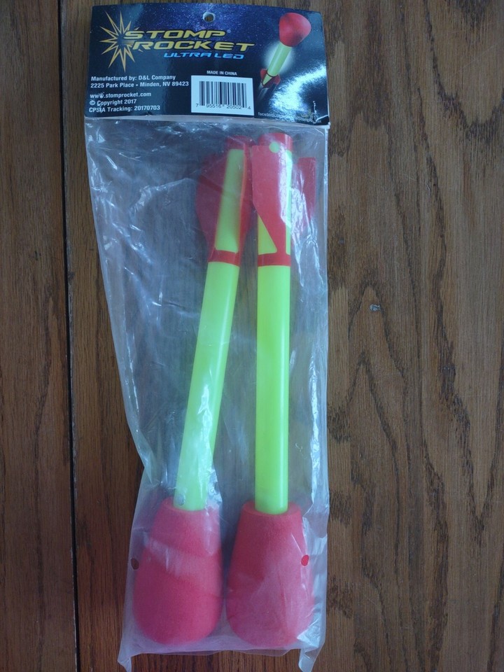 The Original Stomp Rocket Ultra Rocket LED Refill Pack, 2 Rockets for ...
