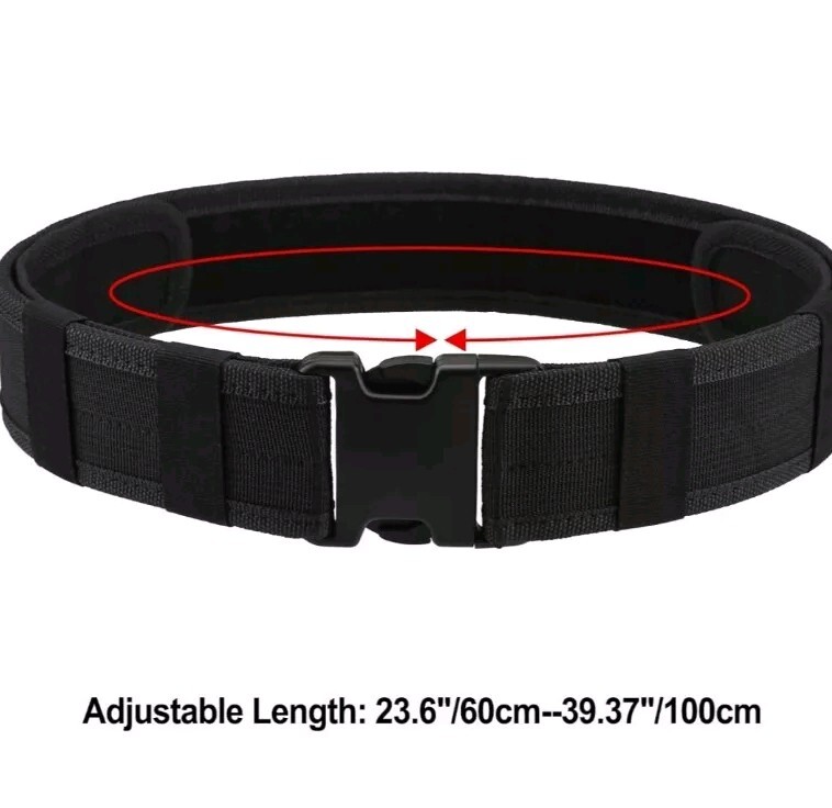 Nylon Utility Belt 2" Black Adjustable Heavy Duty | eBay