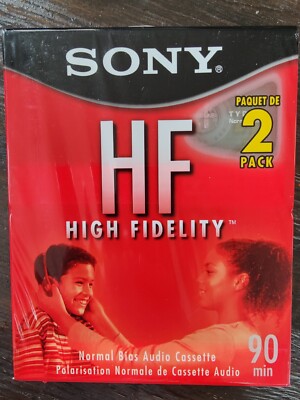 Sony High Fidelity HF 60 Minute Audio Recording Blank Cassette Tapes 2 ...