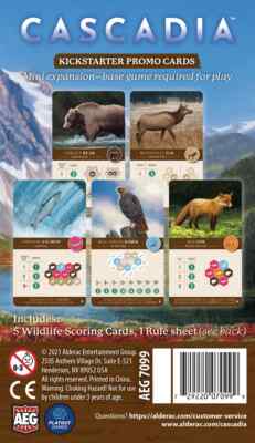 AEG Cascadia Board Game KS Exclusive Wildlife Scoring Cards Mini ...