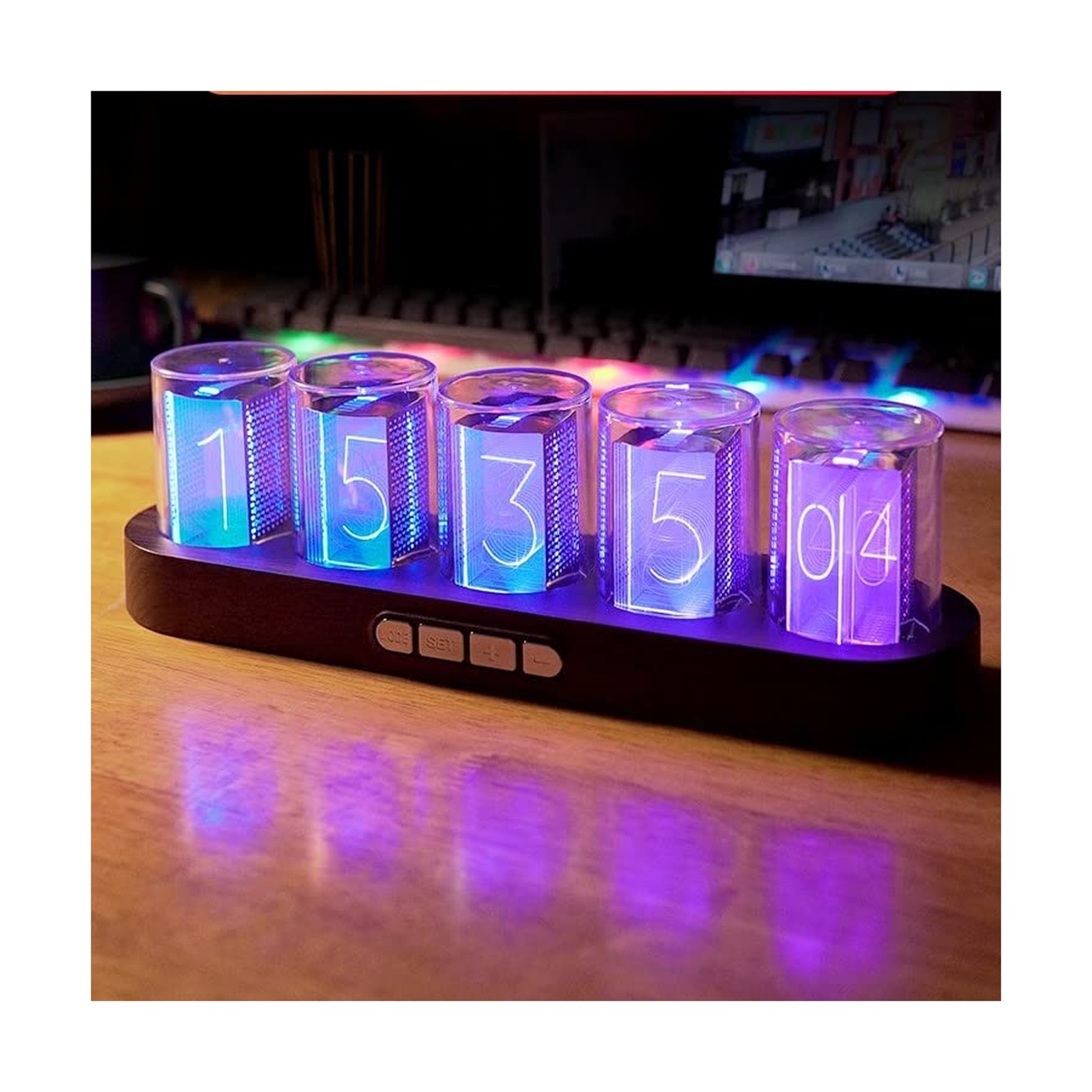 Adventurers Simulation Nixie Tube Clock, RGB Desk Clock, LED Tube Desk ...