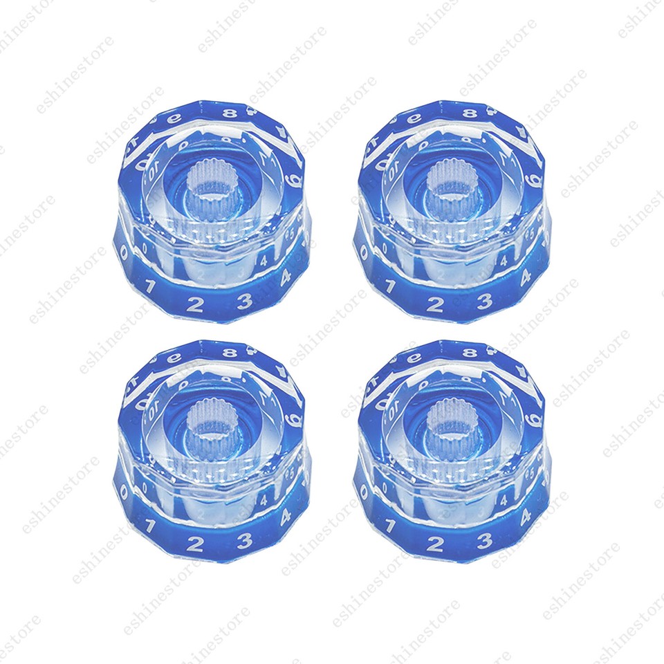 4 Pcs Guitar Knobs Clear Dodecagon Speed Control Volume Tone Knobs For Les Paul | eBay