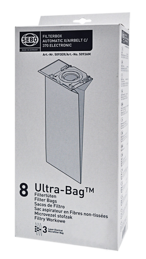 Sebo X/C/370 Upright Vacuum Cleaner Bags Part 5093 | eBay
