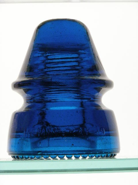 SI 162-3.875 Hemingray-19 NAJ 04 private issue turquoise blue glass ...