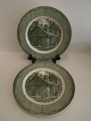 Royal The Old Curiosity Shop Dinner Plates Green - Lot of 3 | eBay
