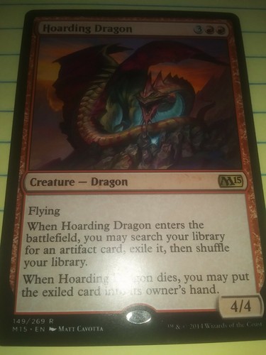 Hoarding Dragon x1 LP/NP magic the gathering card core set m15 2015 ...