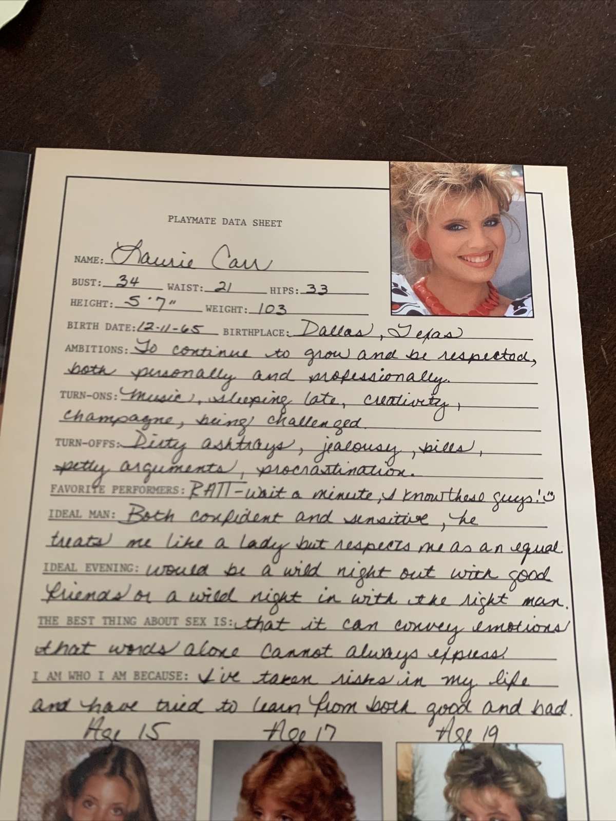 Playboy Centerfold Only December 1986, Laurie Carr, VG Condition | eBay