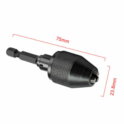 1/4" Keyless Chuck Conversion Hex Shank Drill Adapter Bit Quick Change ...