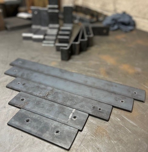 2 x Mild Steel FLAT BAR Repair Bars Mending Plate Worktop Metal Drilled ...