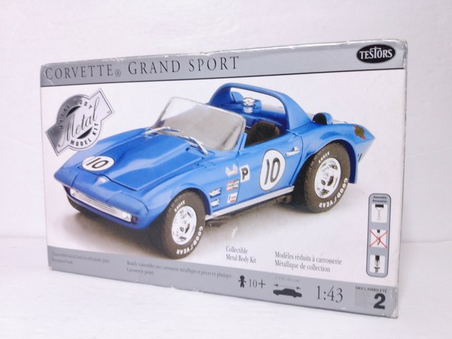 Corvette Grand Sport Metal 1 43rd Scale Testors Model Car Kit for sale ...