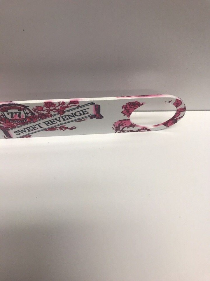 Sweet Revenge 77 Proof Strawberry Liqueur Pink Metal Bottle Cap Opener ...