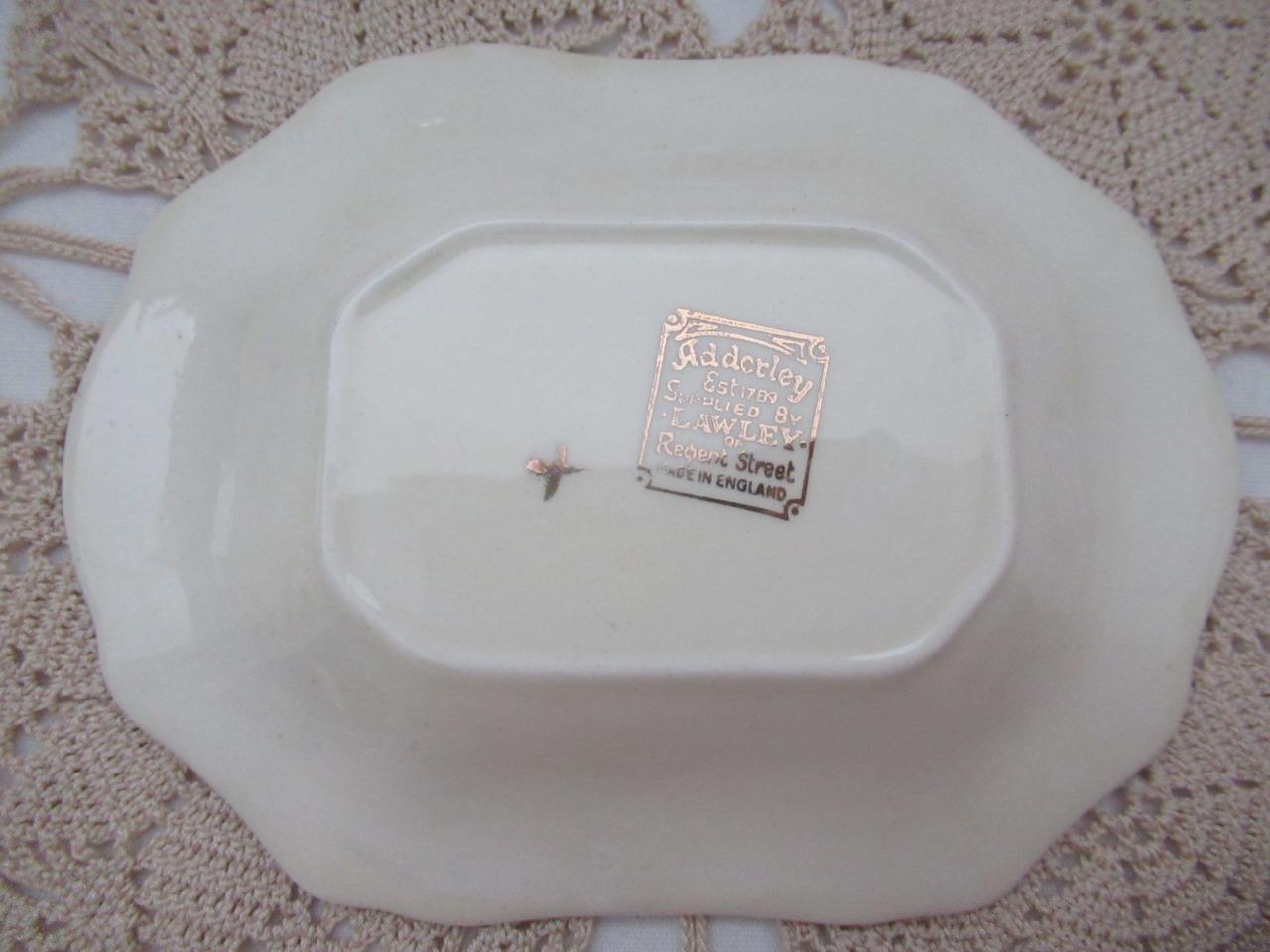 Vintage Adderley England Crinoline Lady Gold Chintz Dish | eBay