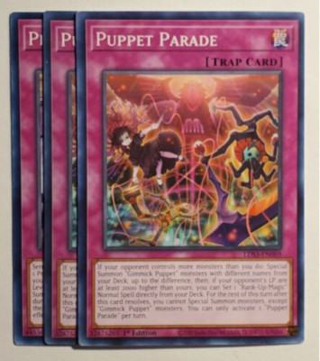 Yu-Gi-Oh! - x3 Puppet Parade - LDS3-EN069 - Common- 1st Ed - NM/M - NEW ...