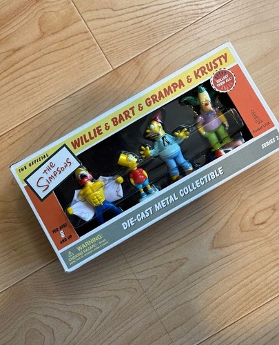 The Simpsons Willie & Bart & Grampa & Kristy Die-Cast metal collectible ...