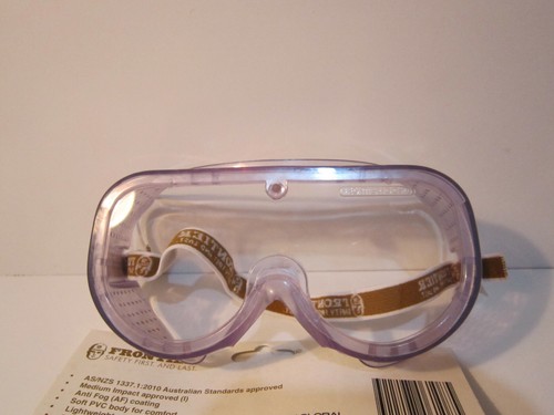 SAFETY GOGGLES. FRONTIER. ADJUSTABLE. CLEAR & VENTED. | eBay Australia