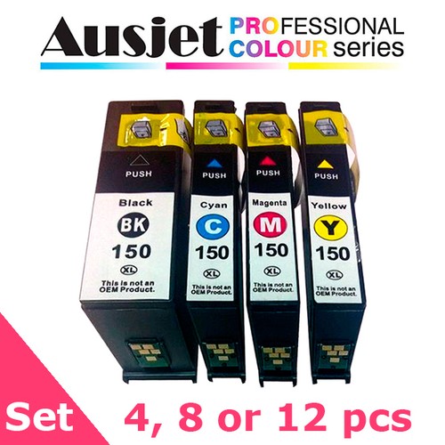 Ausjet 150XL non-OEM new Value Set Ink Cartridge for Lexmark Pro715/915 ...