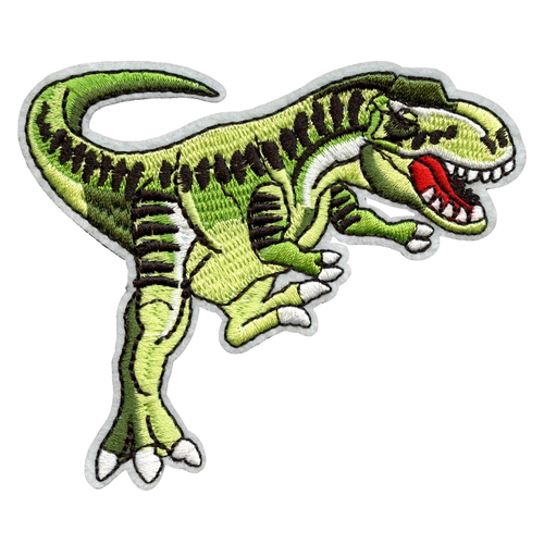 T-Rex Roaring Vert Dinosaure Brodé Patch à Repasser | eBay
