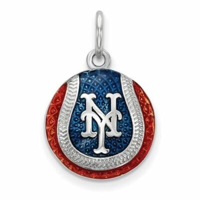 SS MLB New York Mets N-Y Enameled Baseball Charm | eBay