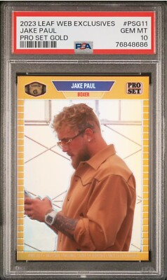 2023 Leaf Pro Set Metal Jake Paul Influencer Rookie Card RC Gold /199 ...