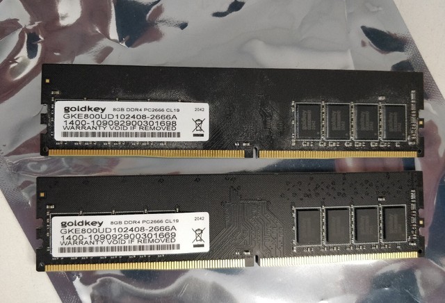 Genuine GoldKey Memory RAM 8gb Ddr4 Pc2666 Cl19 Single for sale online ...