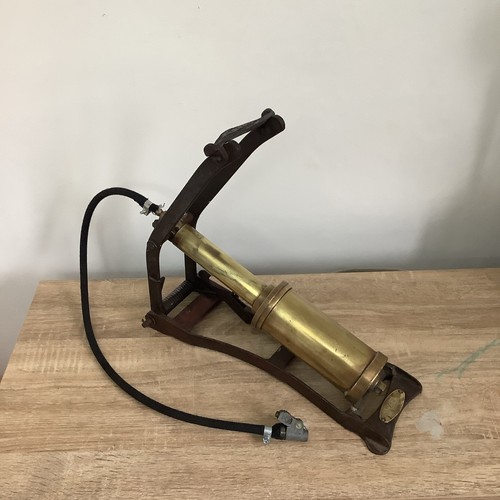 Rare large W & D Twin Stage brass Foot Pump Number 55 Requires ...
