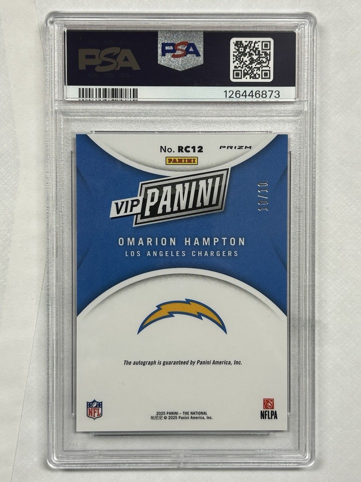 2025 Panini NSCC VIP Gold Pack - Omarion Hampton RC #10/10 Nebula Auto ...