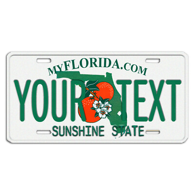 FLORIDA PERSONALIZED CUSTOM ALUMINUM LICENSE PLATE Tag Any Text Your ...