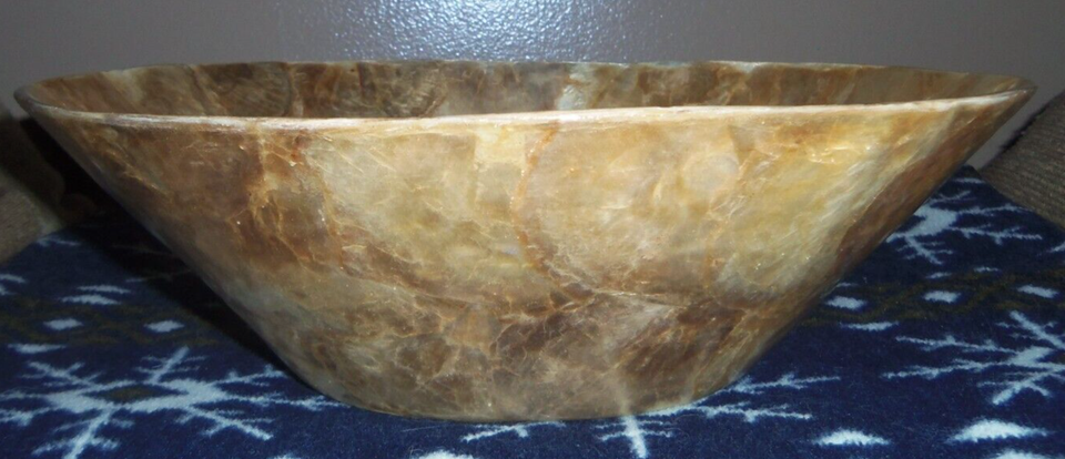 Vintage Capiz Shell Fruit Bowl 10" x 8" x 3" | eBay
