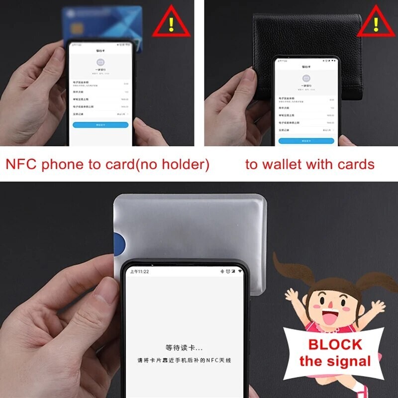 10x RFID Bank Card Sleeve Wallet Blocking Protector Debit Credit Holder ...