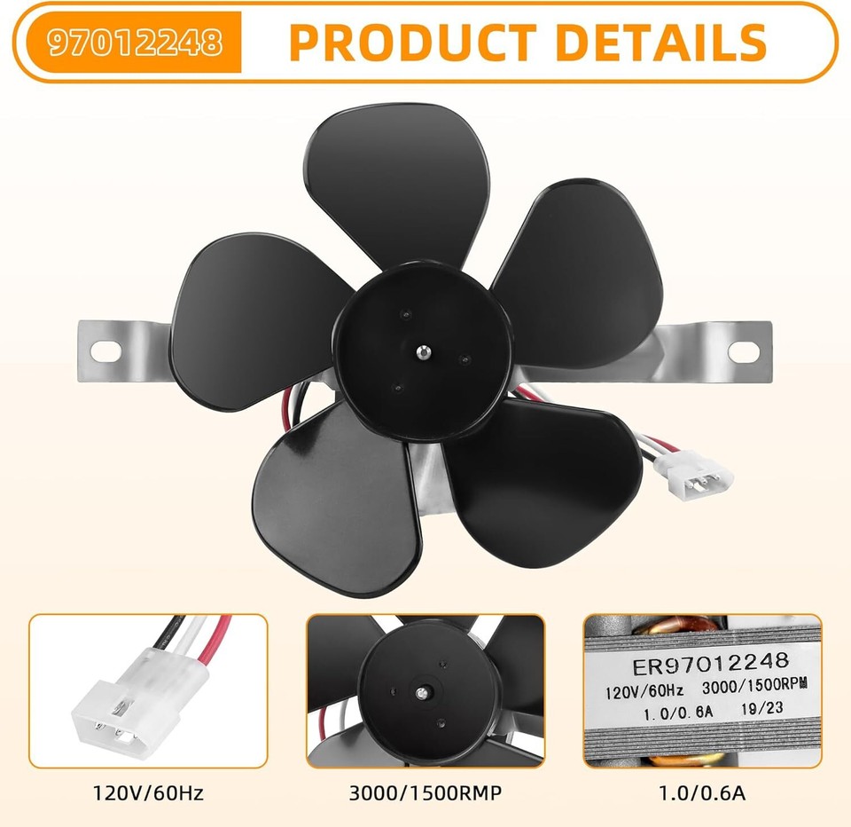 Range Hood Motor Fan 2 Speed Exhaust 120V Volts Vent Kitchen Cooking ...
