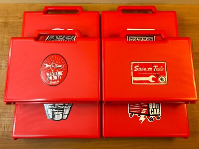 Red Plastic Tool Boxes 9”x8” - Snap-on Logo - 6 Different Styles - USA ...