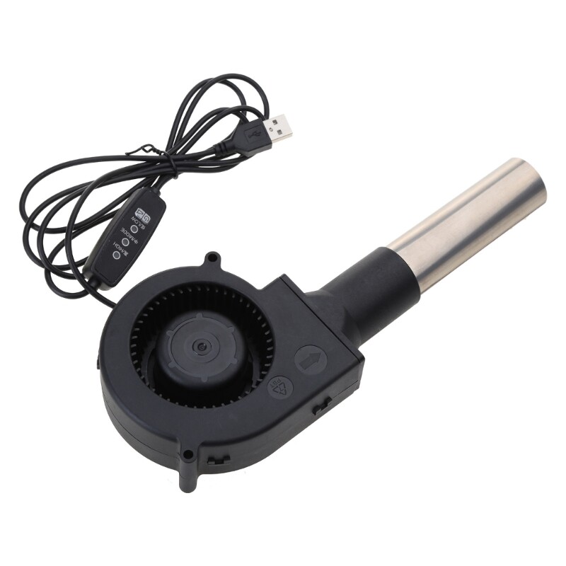 BBQ Air Blower USB 5V Portable Adjustable Speed Electric BBQ Fan ...