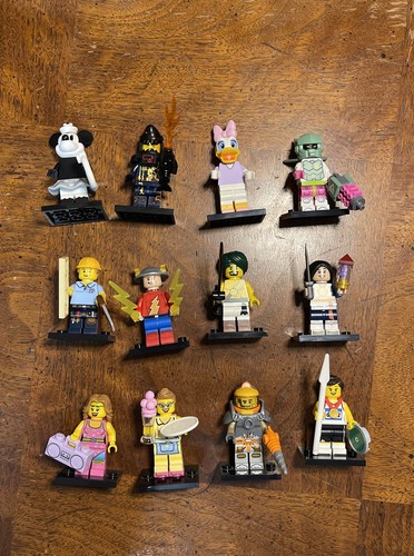 LEGO CMF Minifigure Lot of 12 Collectible Minifigure Series W/ Bases ...