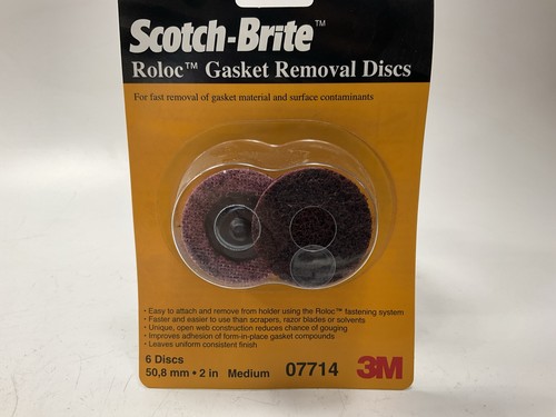 3M 07714 Scotch-Brite 2" Roloc Gasket Removal Disc Pack, Medium | eBay