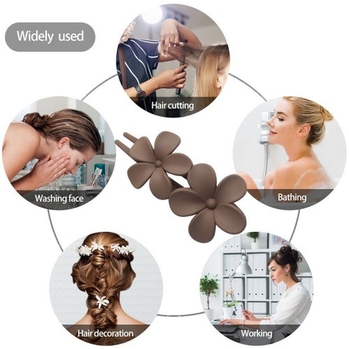 Flower Hair Clip for Thick Hair Women Handmade Back of Head Hair ...