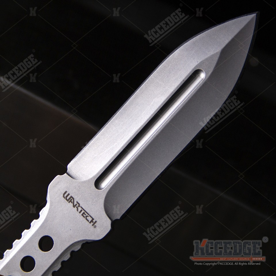 8.25" FULL TANG TACTICAL FIXED BLADE KNIFE w/ KYDEX SHEATH SPEAR POINT ...
