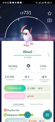 Pokemon Trade Go -- Shiny Absol | eBay