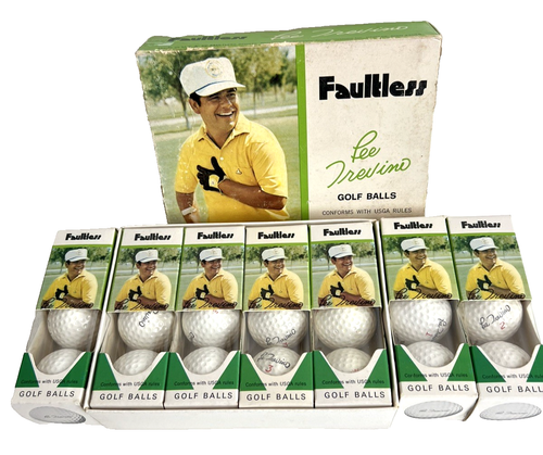 Faultless Lee Trevino Golf Balls 21 Vintage New in Box Made in USA 1-2 ...