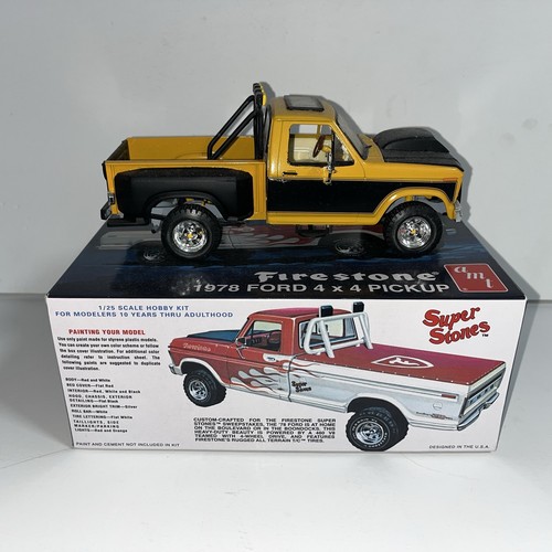 AMT 1978 Ford 4×4 Truck Firestone Super Stones 1/25 Model Kit BUILT | eBay